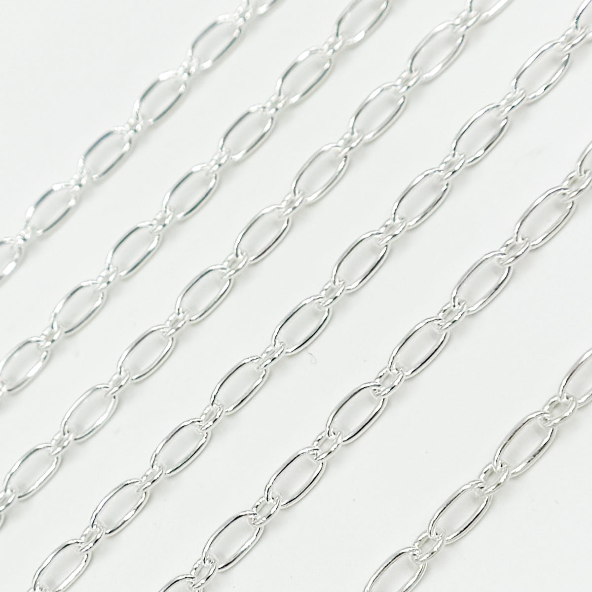 Buy Online Sterling Silver Smooth Long and Short Link Chain