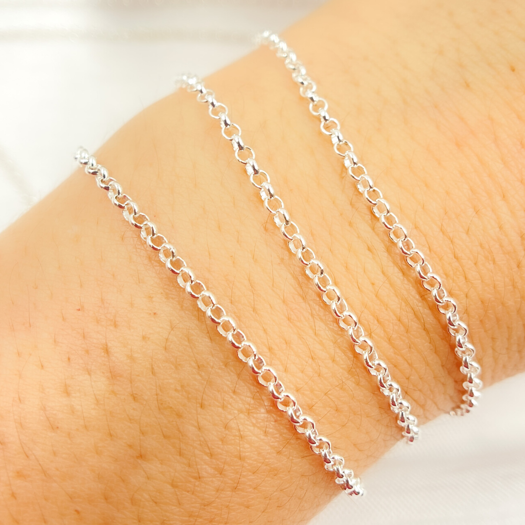 Buy Online Elegant Sterling Silver Rolo Chain Design